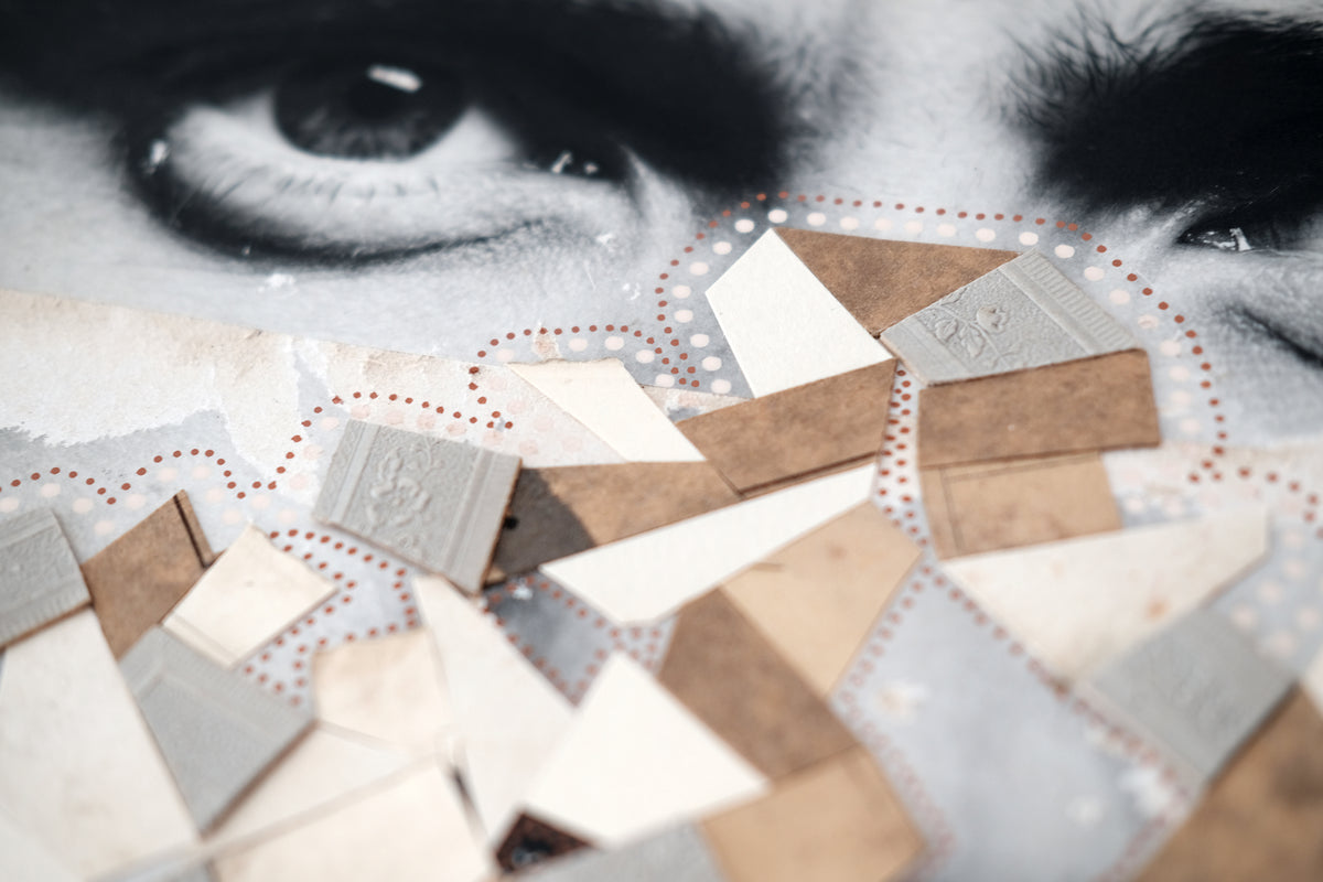 Dada Style Collage Art On LP Cover – Naomi Vona Art