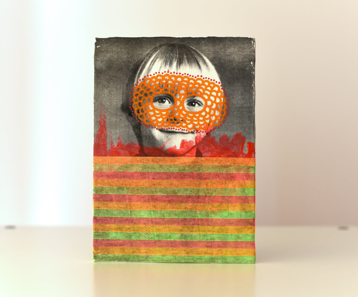 Retro Boy Portrait Art Collage – Naomi Vona Art